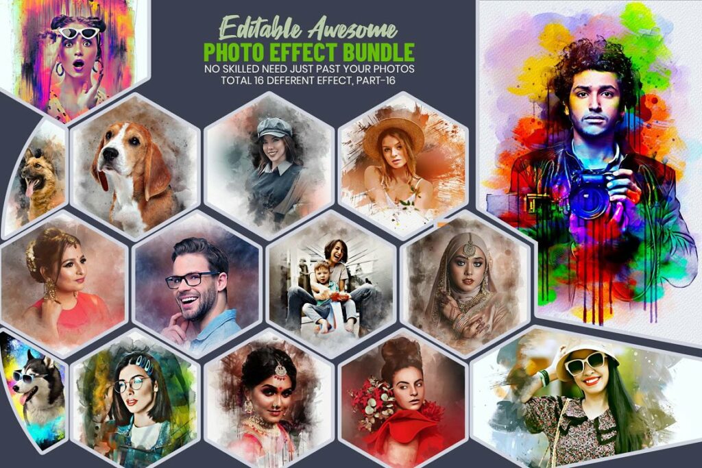 Editable Awesome Photo Effect Bundle - MasterBundles