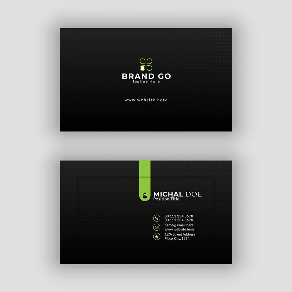 Elegant Minimal Business Card Design Template - MasterBundles