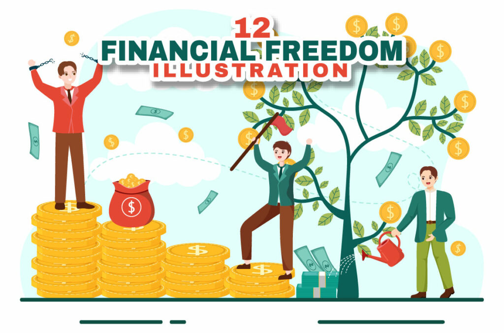 12 Financial Freedom Vector Illustration - MasterBundles