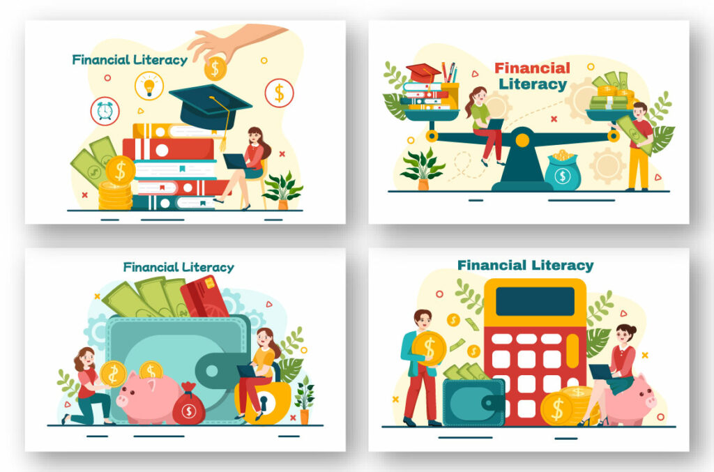 12 Financial Literacy Illustration - MasterBundles
