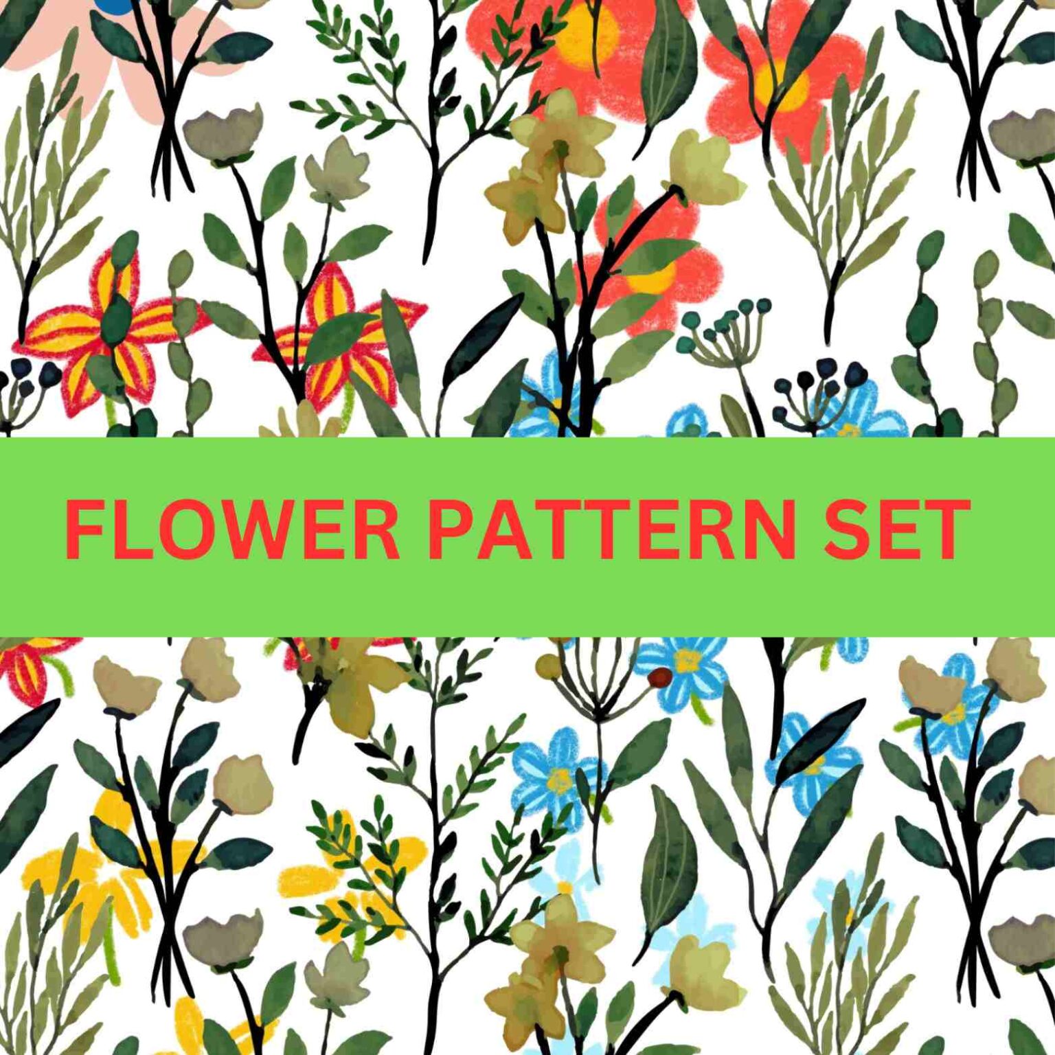 12 Abstract Flower Seamless Patterns – MasterBundles