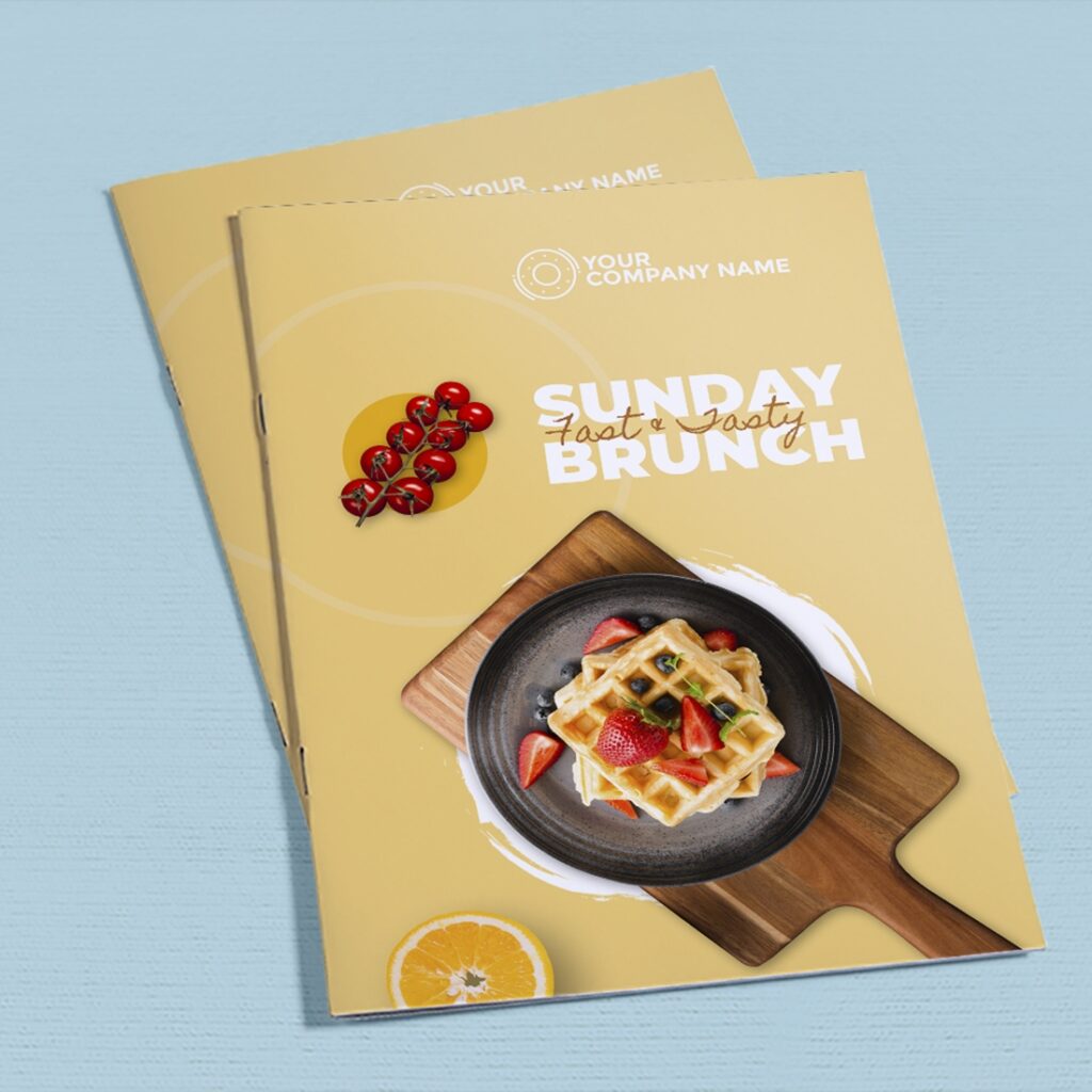 A4 Bifold Brochure Mockup 4 - MasterBundles