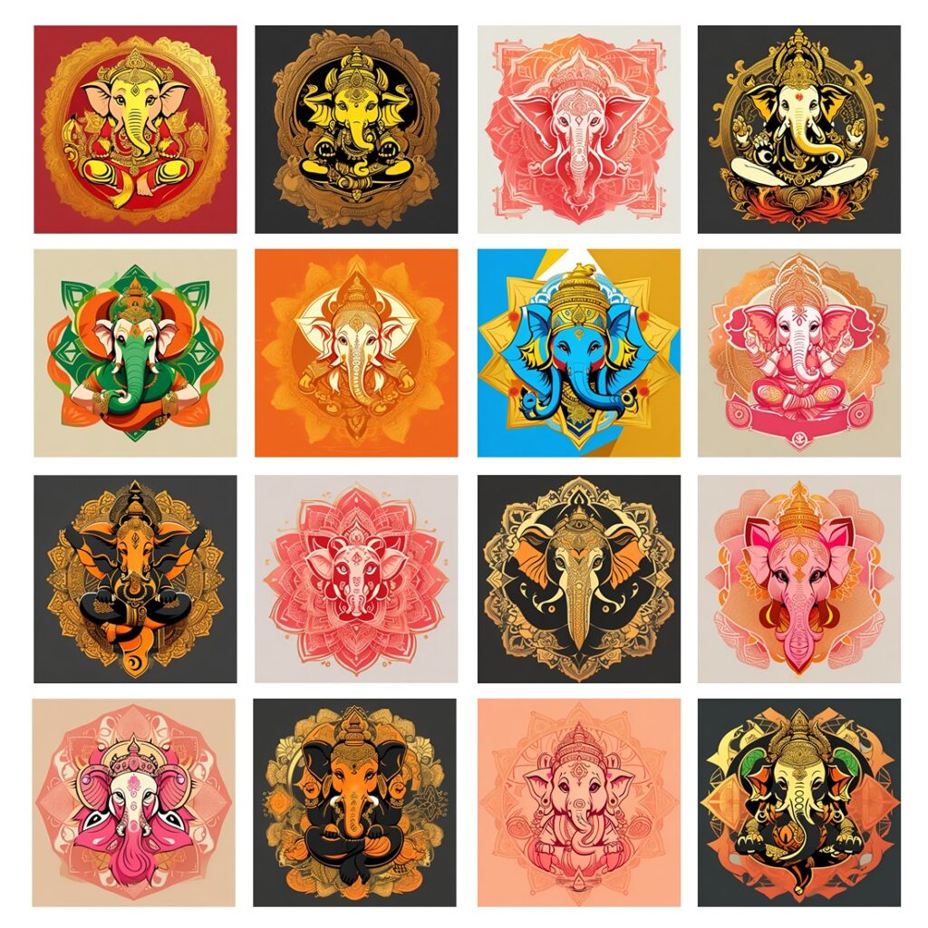 God Ganesh - Logo Design Template, Ganesh vector logo, Ganesh Simple ...