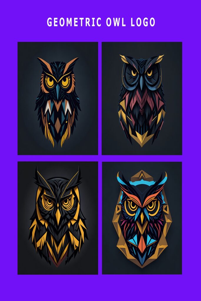 Owl - Geometric Logo Design Template, owl logo business, owl logo ...