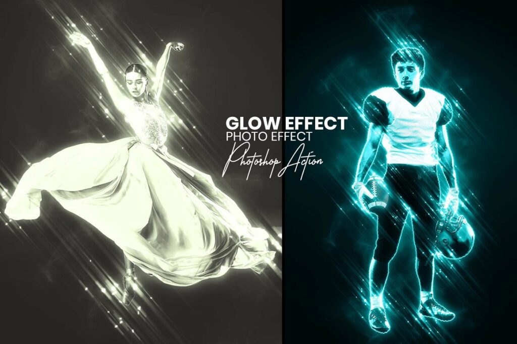 Glow Effect in Photoshop Action - MasterBundles