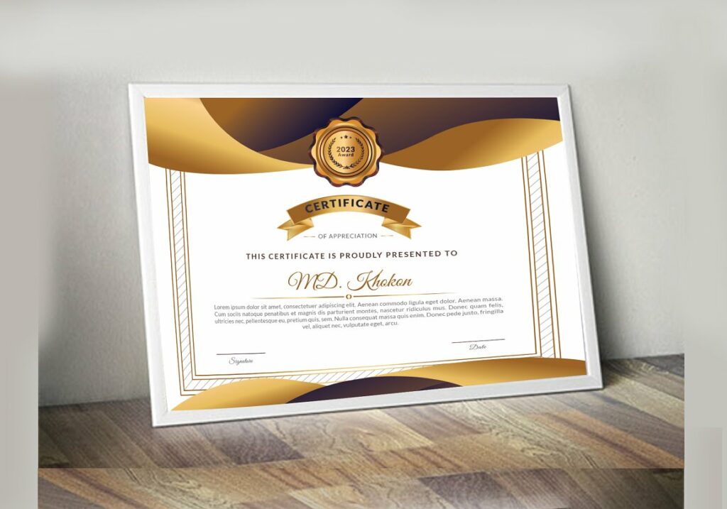 Creative Certificate Design Template - MasterBundles