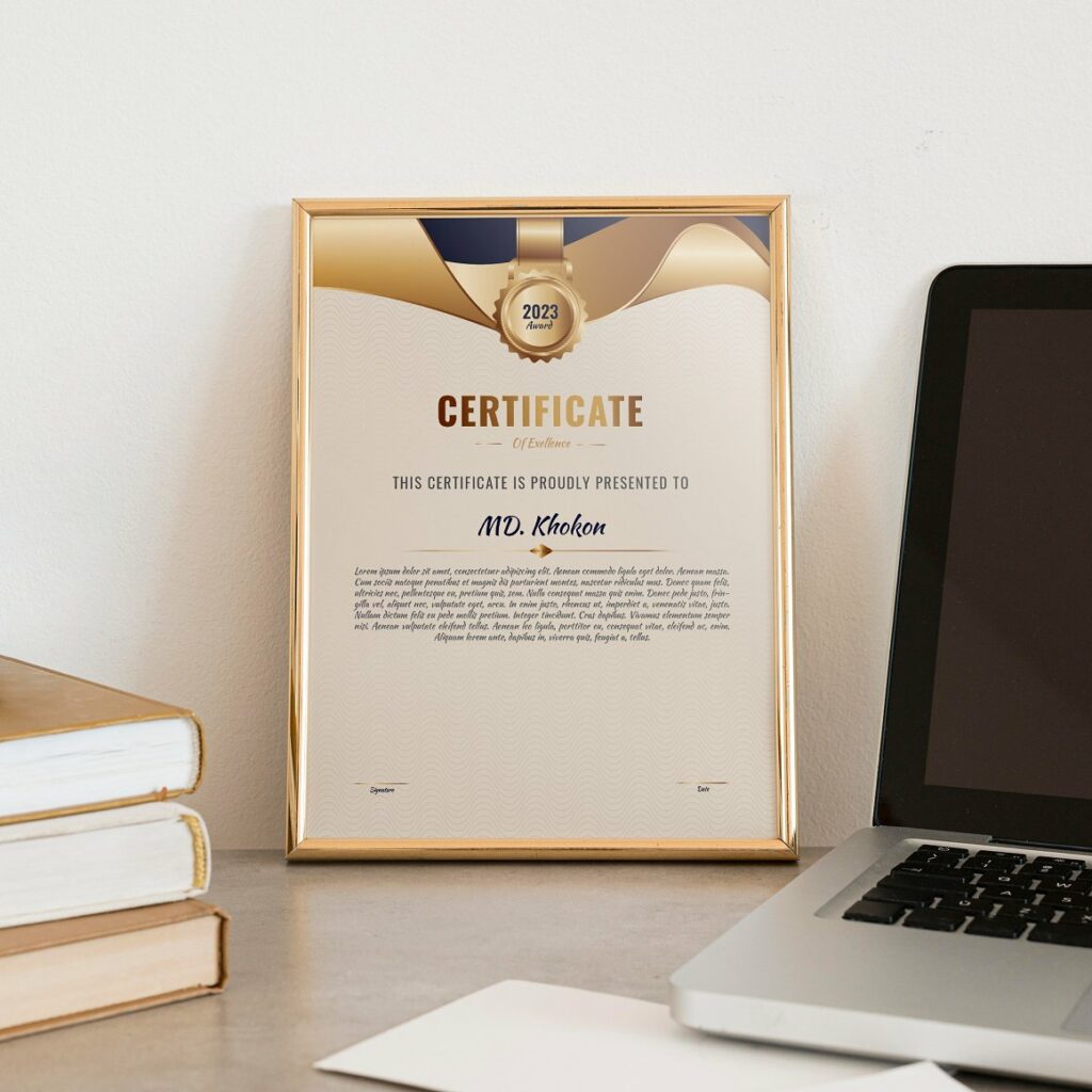 Professional Diploma Certificate - MasterBundles