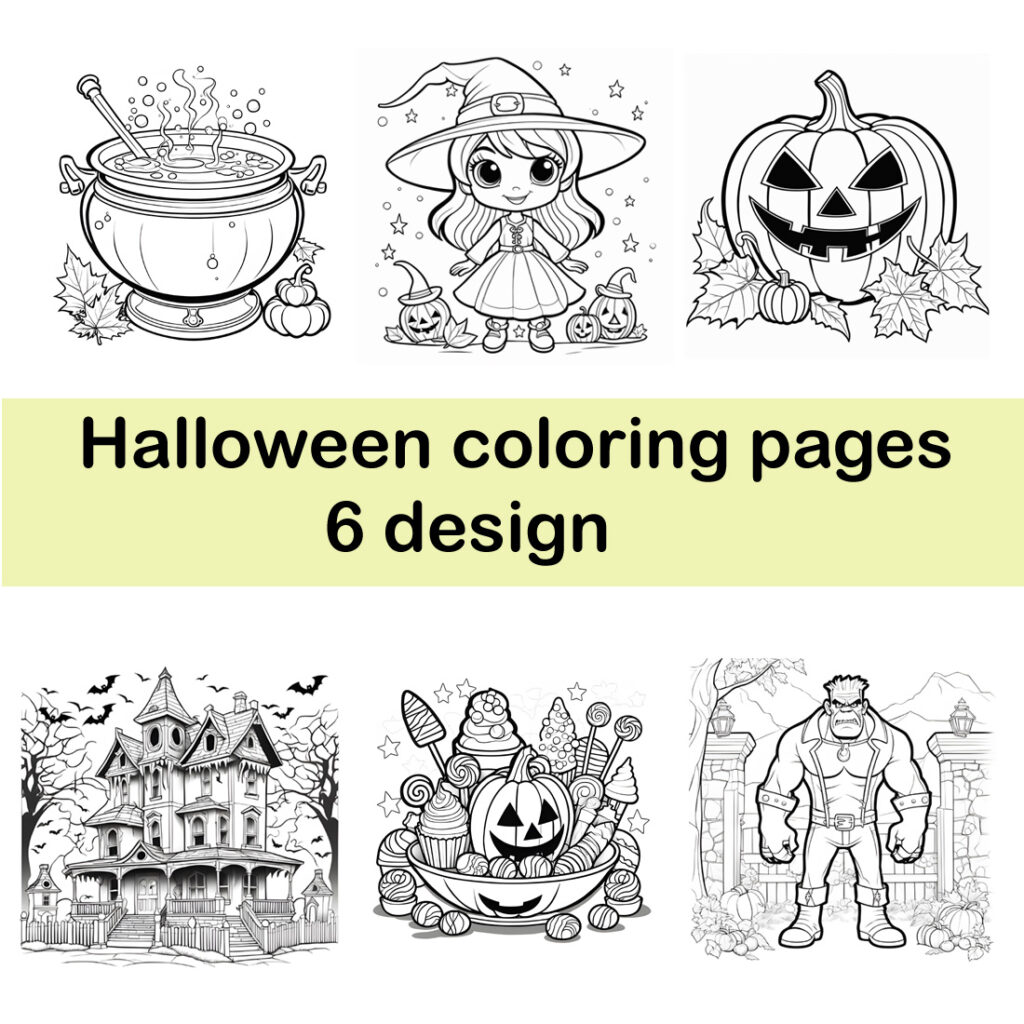 Halloween coloring pages - MasterBundles