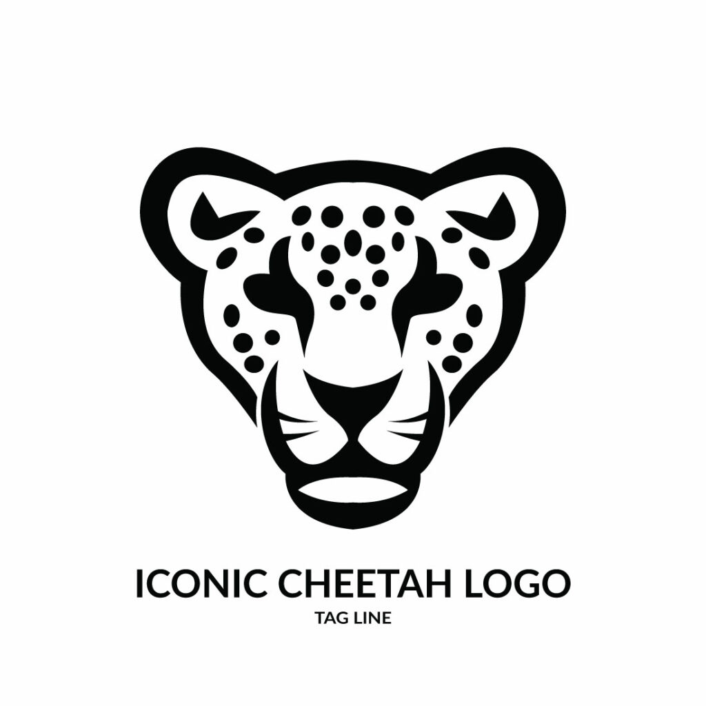 Iconic Cheetah Head Logo Template - MasterBundles