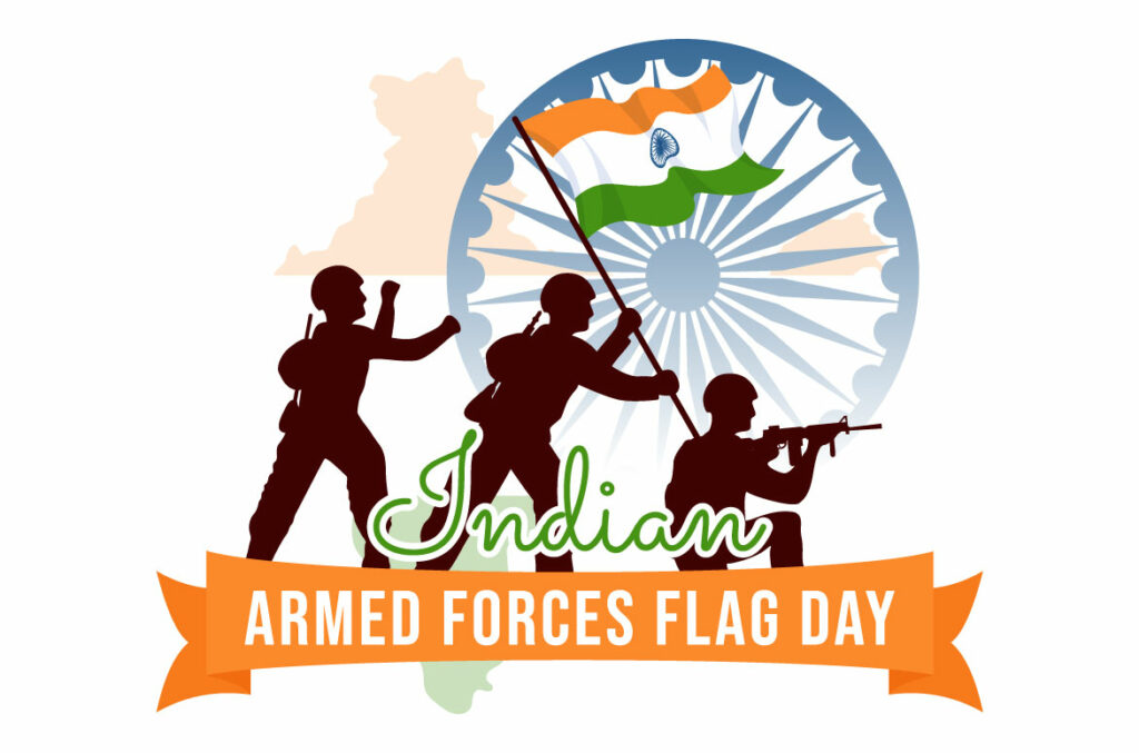 10 Indian Armed Forces Flag Day Illustration - MasterBundles