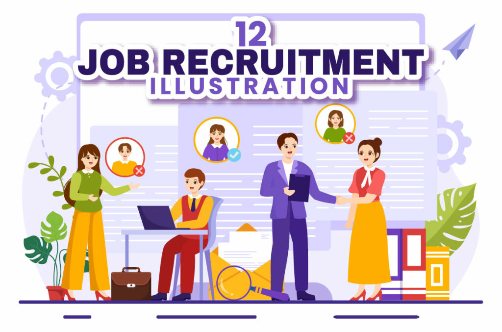 12 Job Recruitment Illustration - MasterBundles