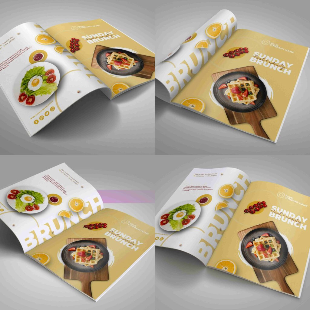 A4 Bifold Brochure Mockup 07 - MasterBundles