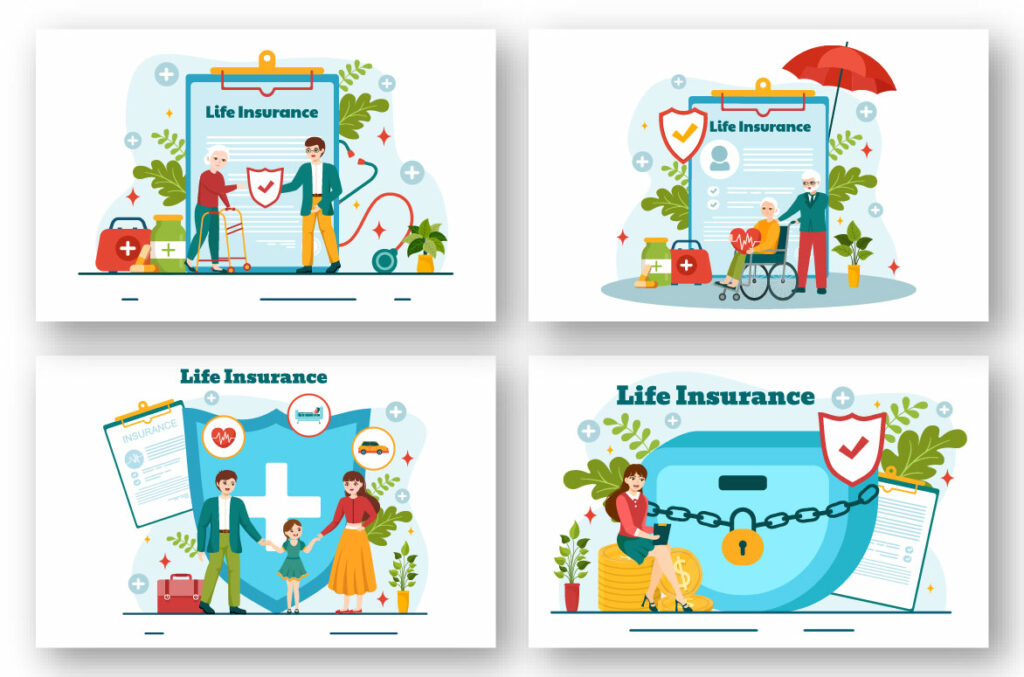 12 Life Insurance Vector Illustration - MasterBundles