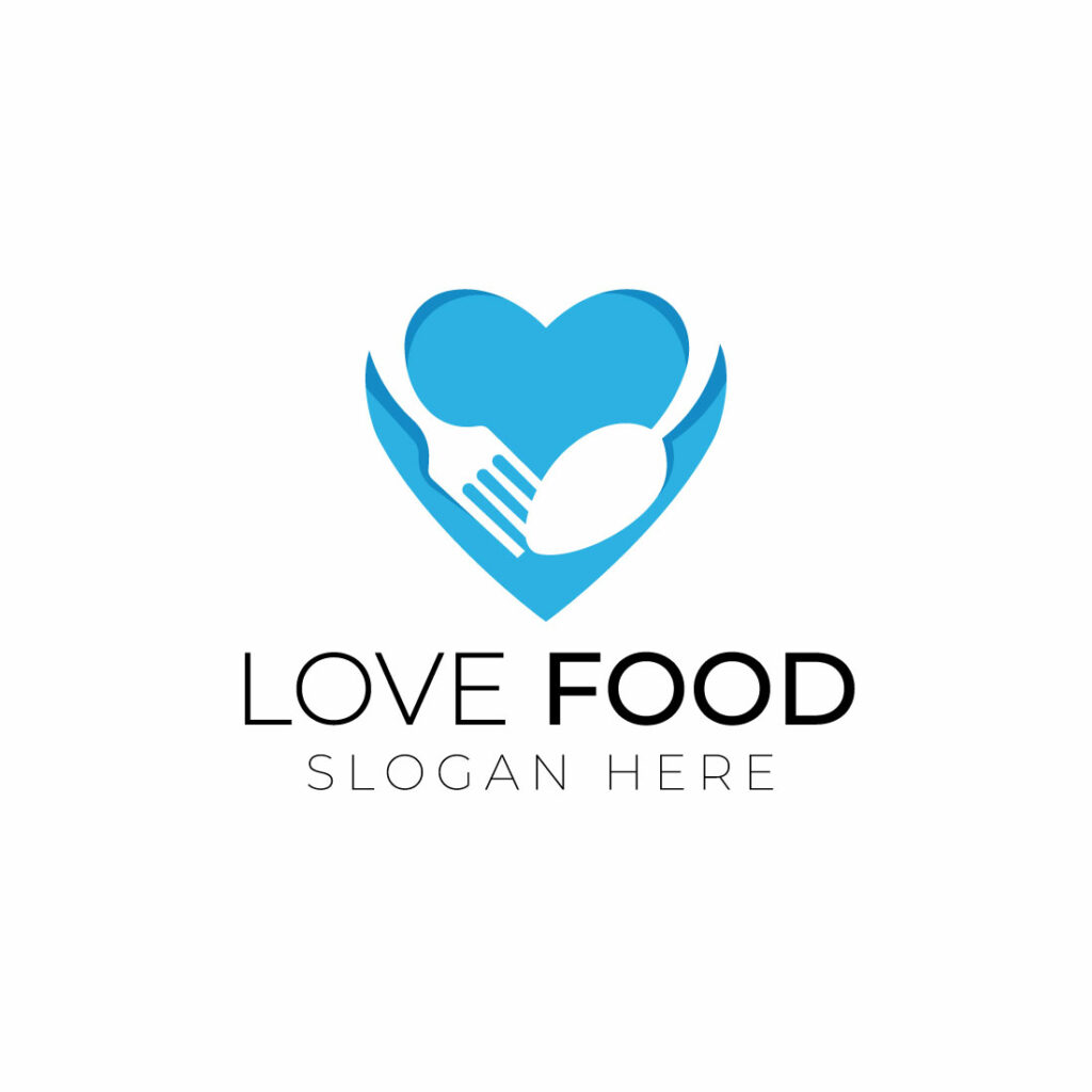 Love Food Restaurant Logo - MasterBundles