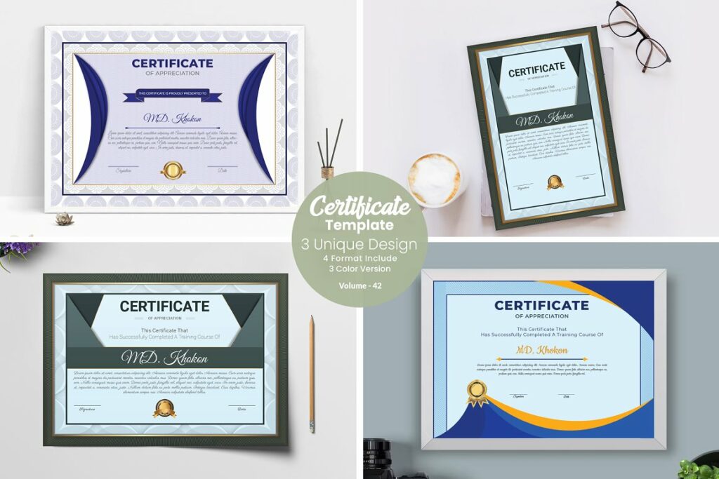 Luxury Certificate Template - MasterBundles