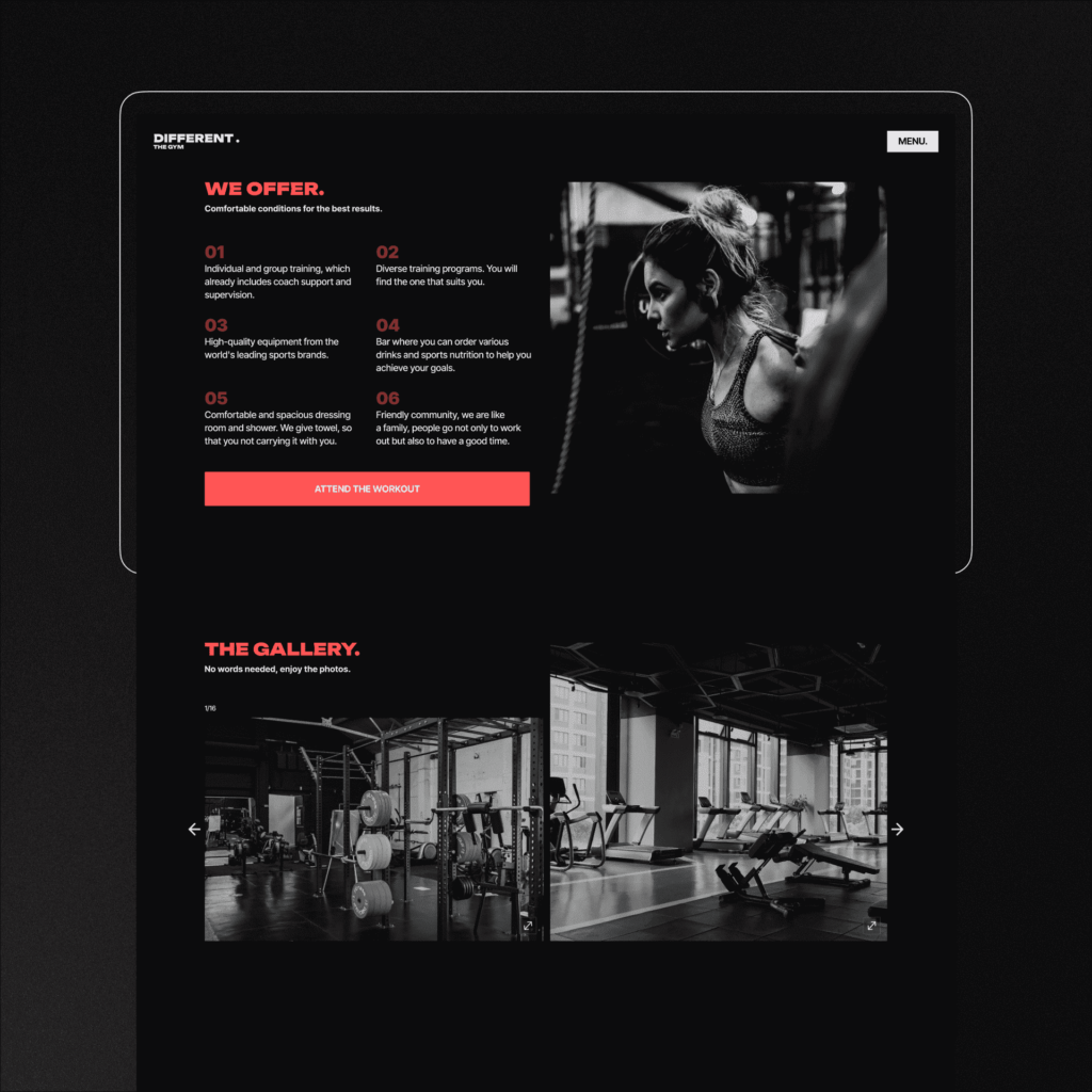 Landing Page of Gym | High-Convertion Landing page | Fitness&Sport ...