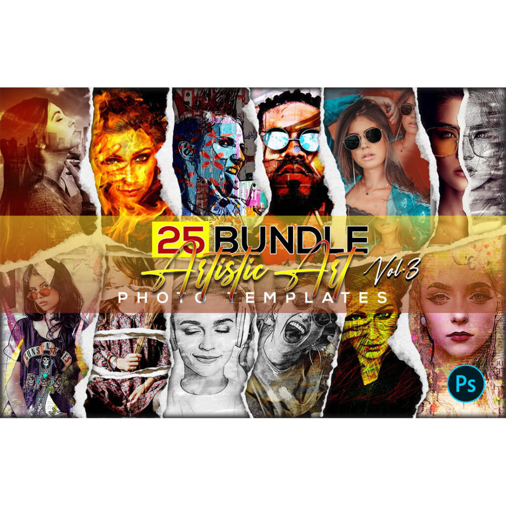 25 Amazing Art Photo FX Templates Bundle - MasterBundles
