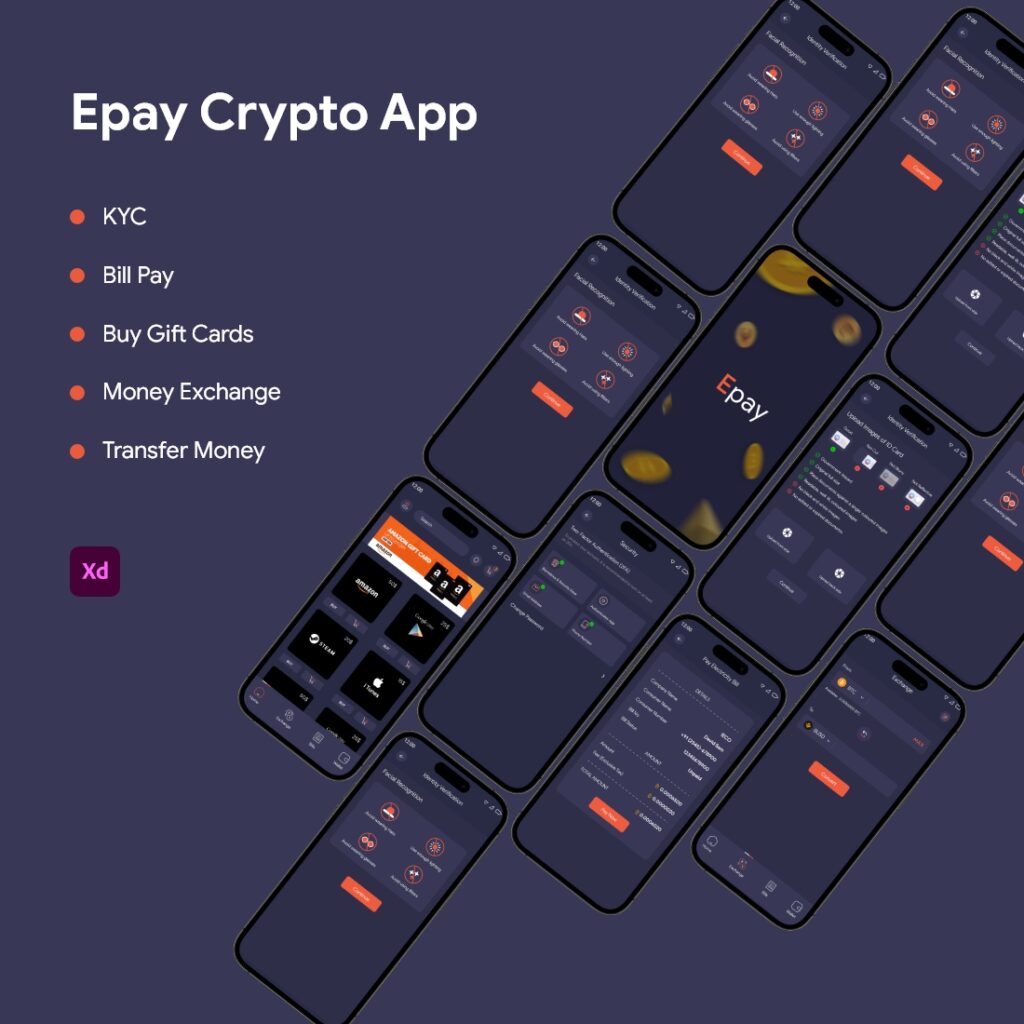 Epay Crypto Mobile App Design - MasterBundles