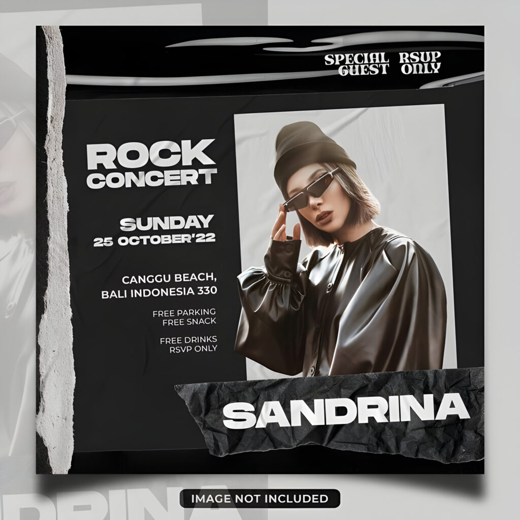 Pack O f 4 Music Night Event Social media post and flyer template ...