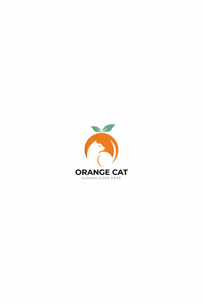 Orange cat logo design - MasterBundles
