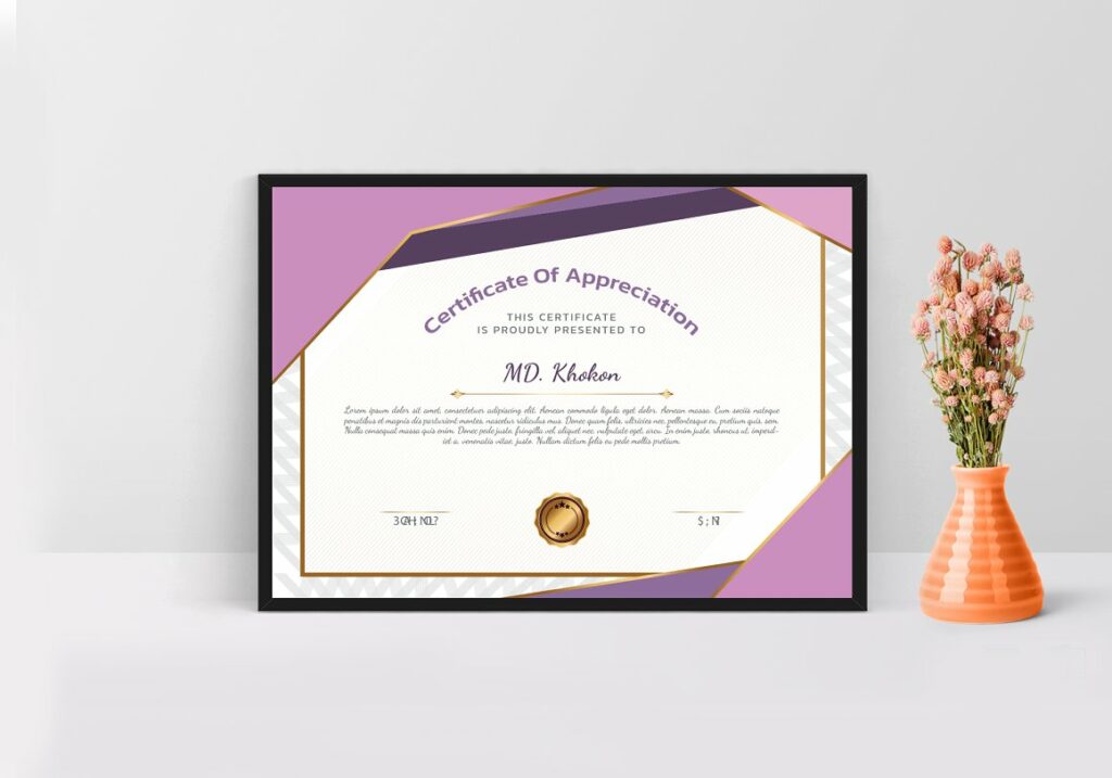 Creative Certificate Design Template - MasterBundles