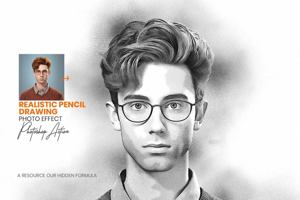 Realistic Pencil Drawing Action - MasterBundles
