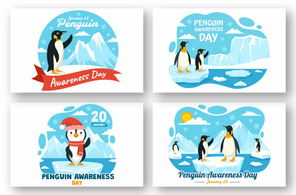 9 Penguin Awareness Day Illustration - MasterBundles