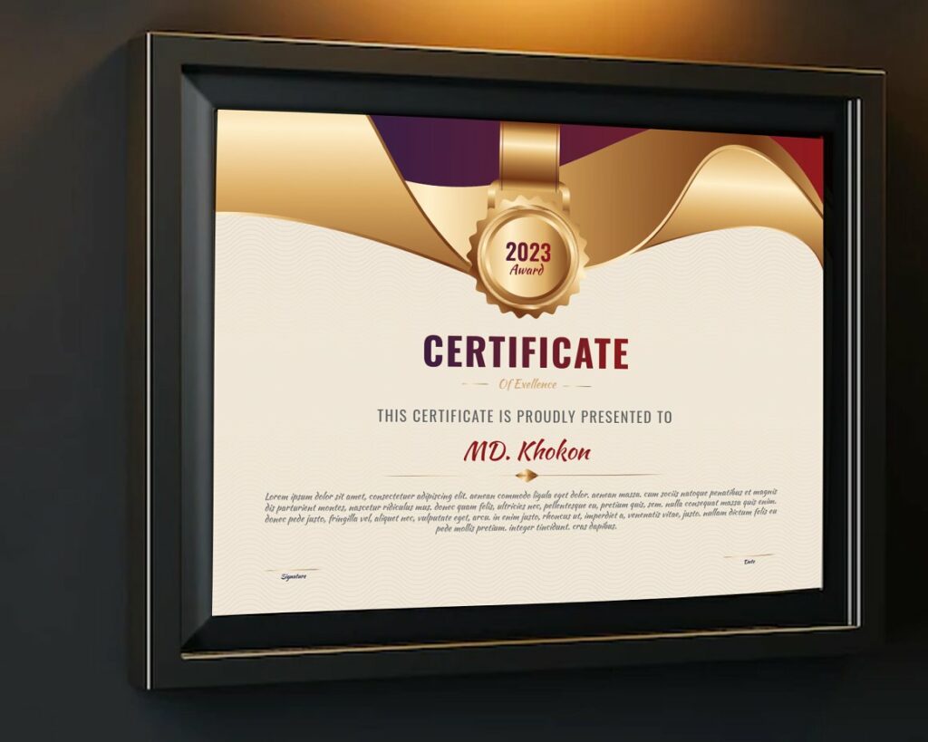 Professional Diploma Certificate - MasterBundles