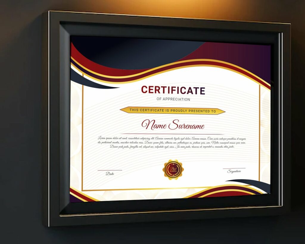 Professional Diploma Certificate - MasterBundles