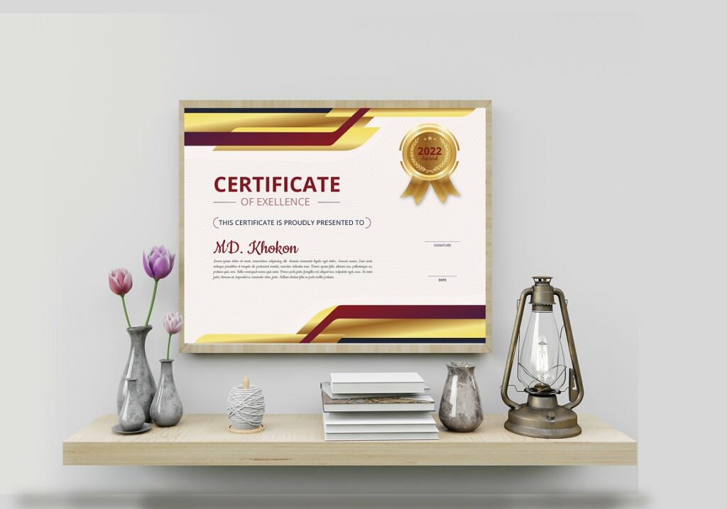 Modern Certificate Design Template - MasterBundles