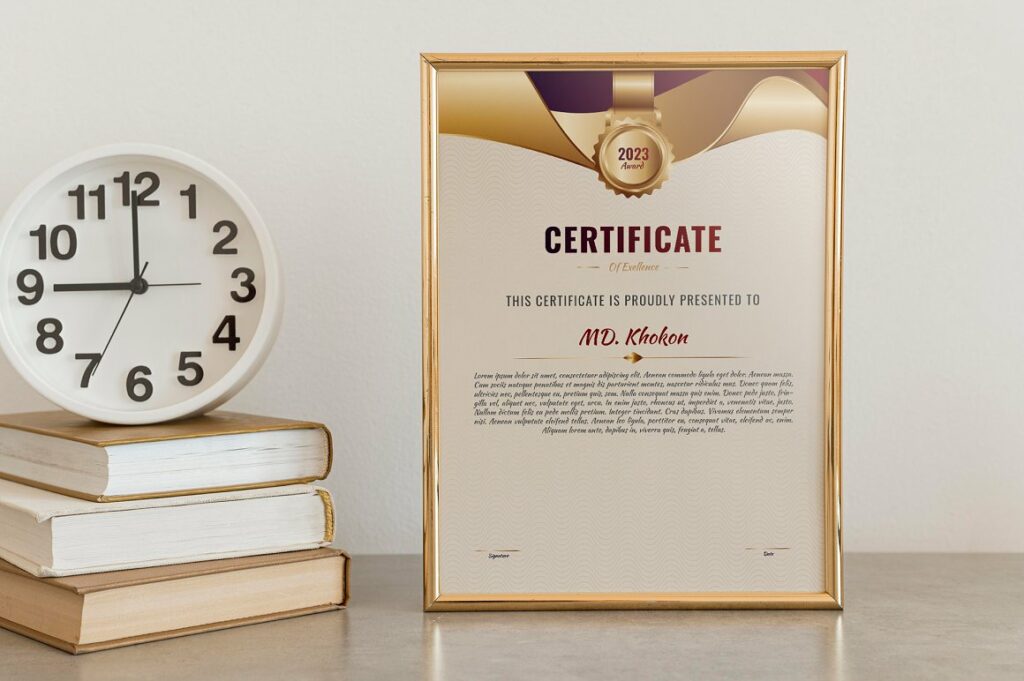 Professional Diploma Certificate - MasterBundles