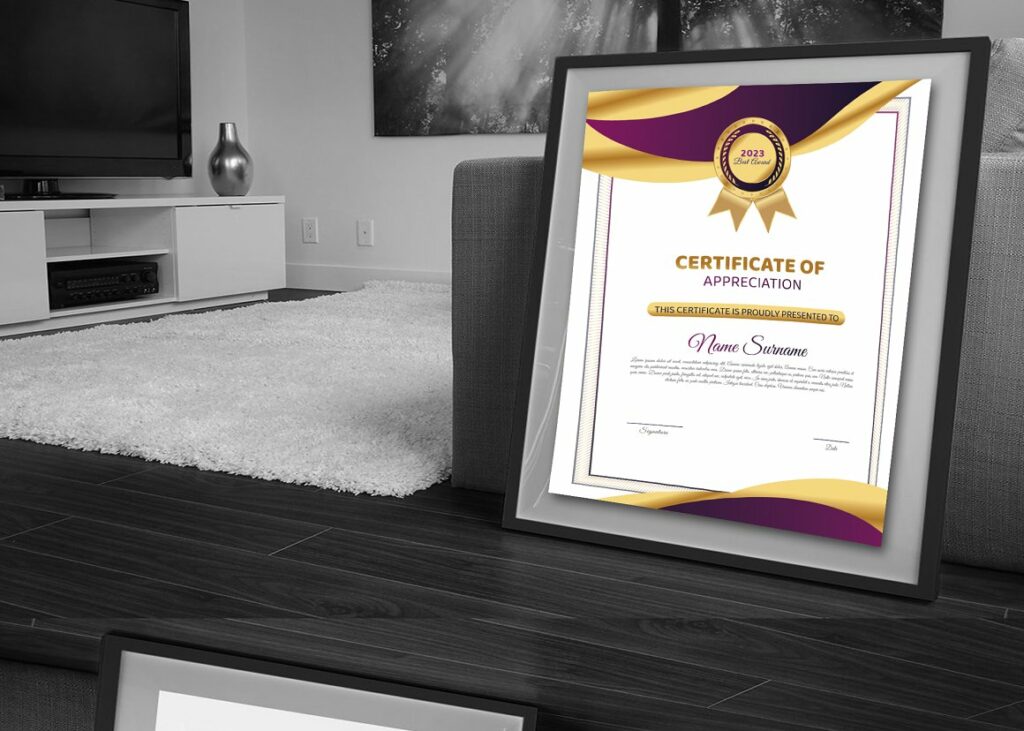 Modern Certificate Design Template - MasterBundles
