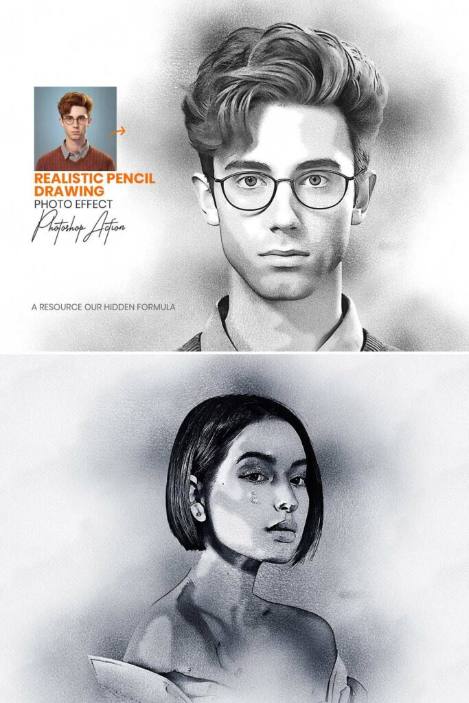 Realistic Pencil Drawing Action - MasterBundles