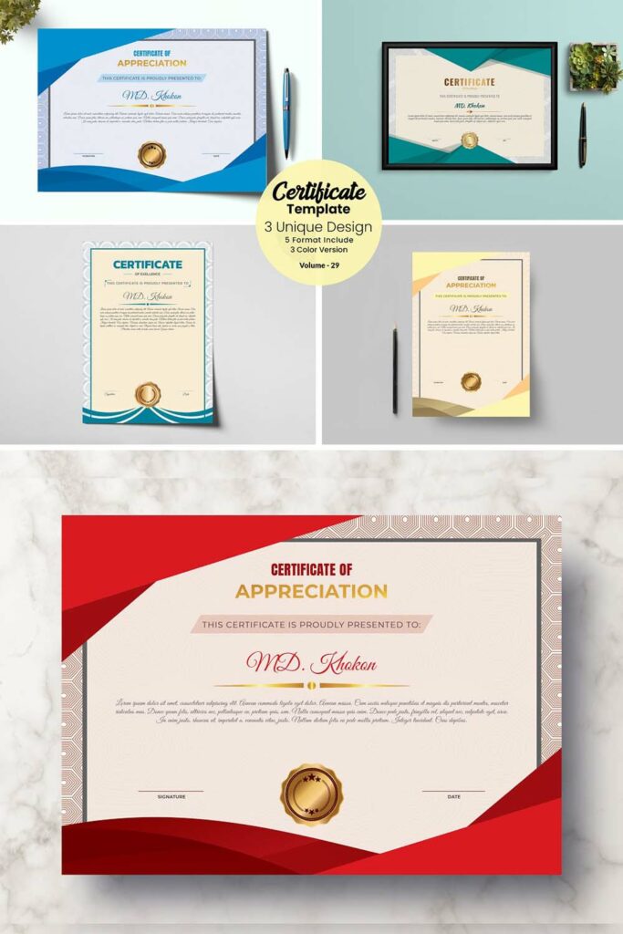 Modern Creative Certificate Design - MasterBundles