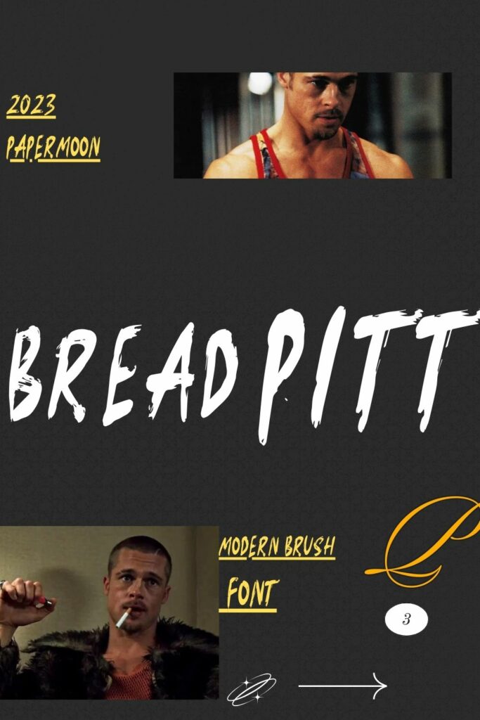Bread Pitt: Modern Brush Font - MasterBundles