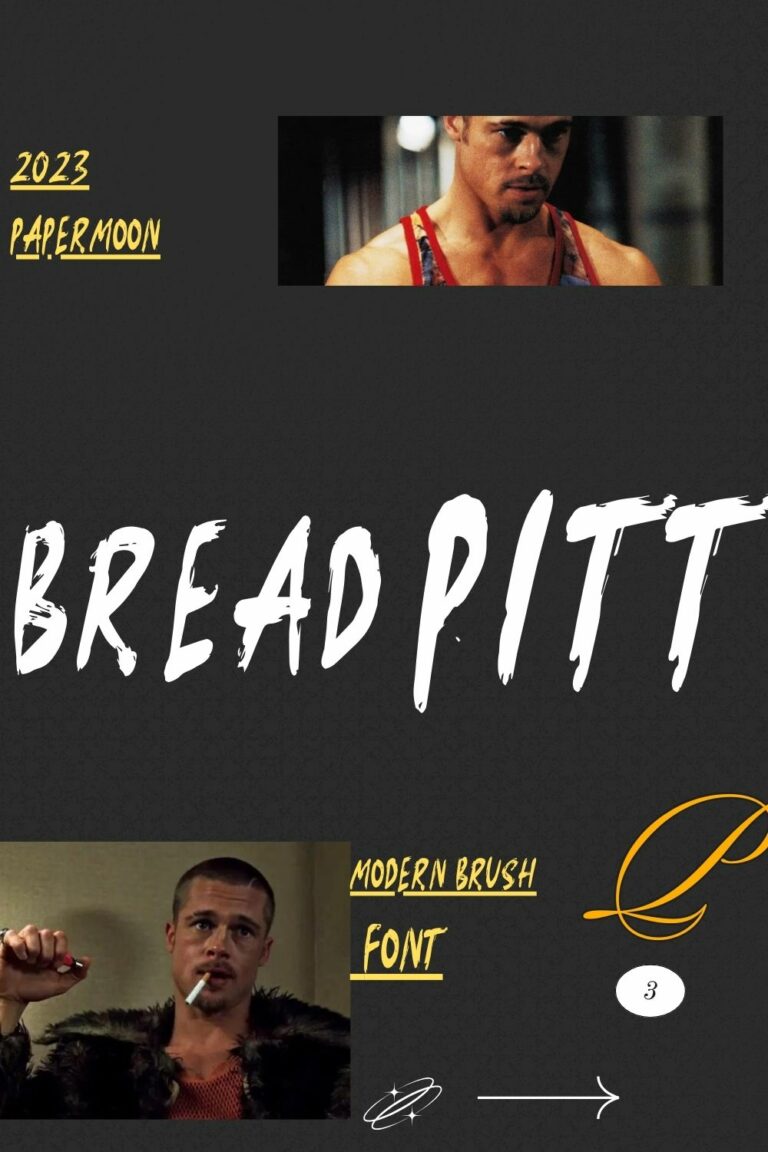 Bread Pitt: Modern Brush Font - MasterBundles