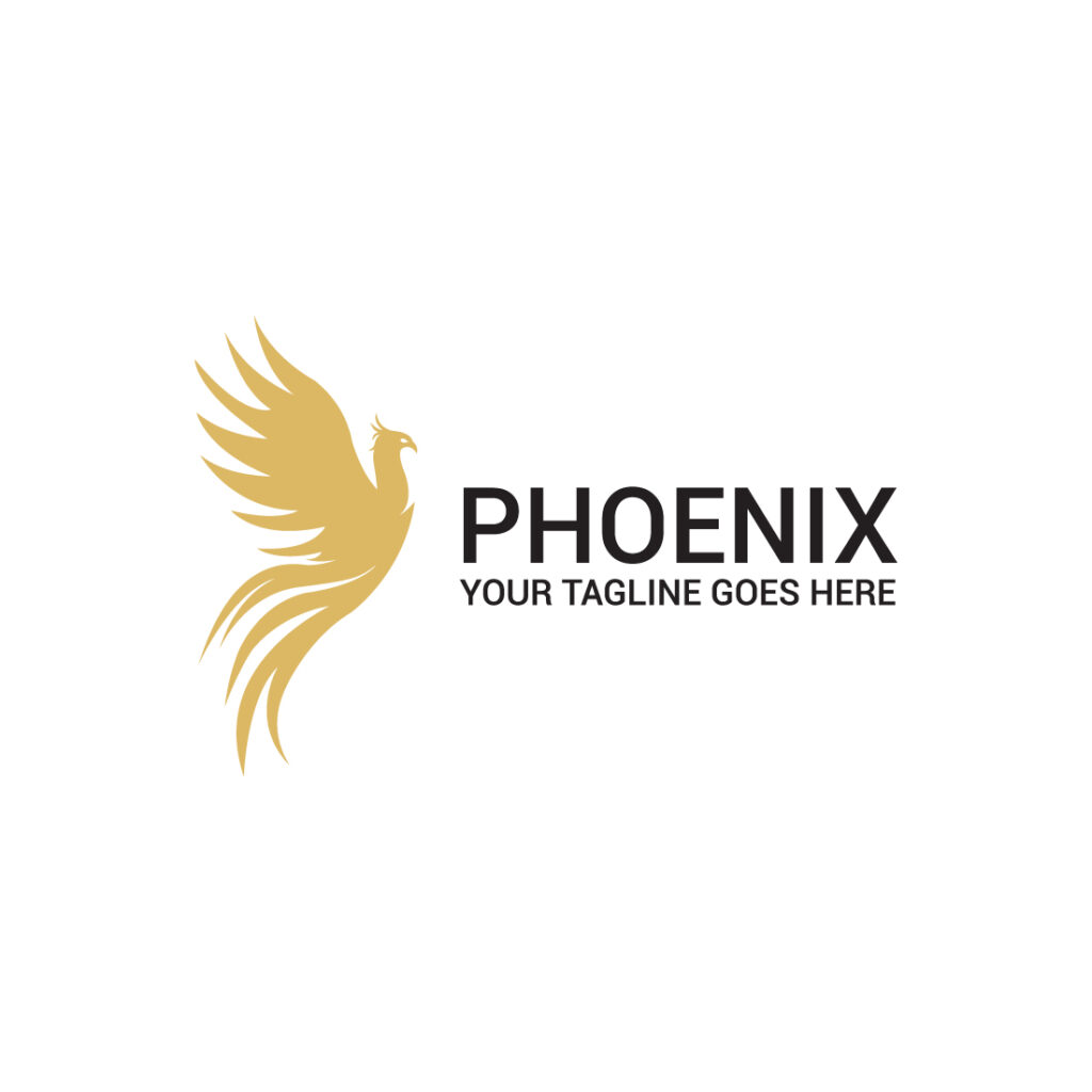 Golden Phoenix Logo Set Template
