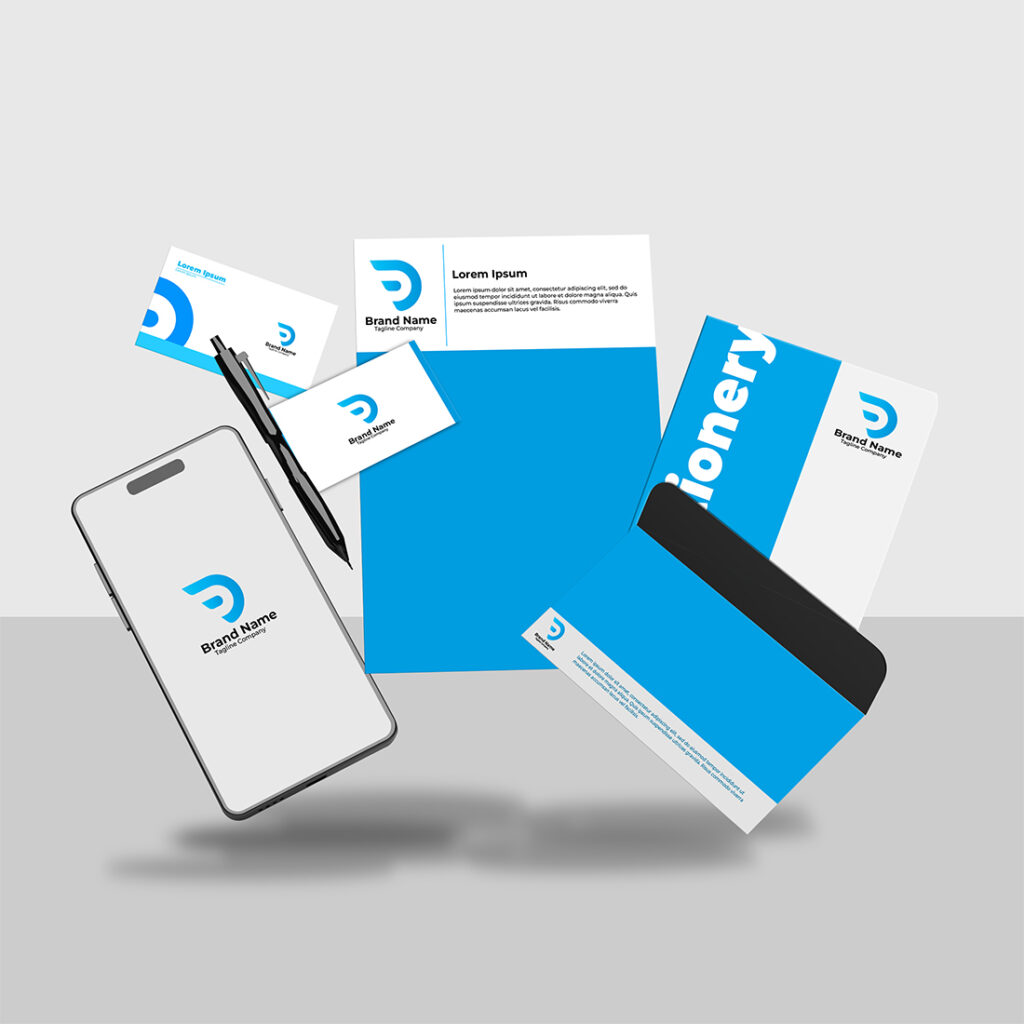 D Letter Logo with Brand Identity _ Template - MasterBundles
