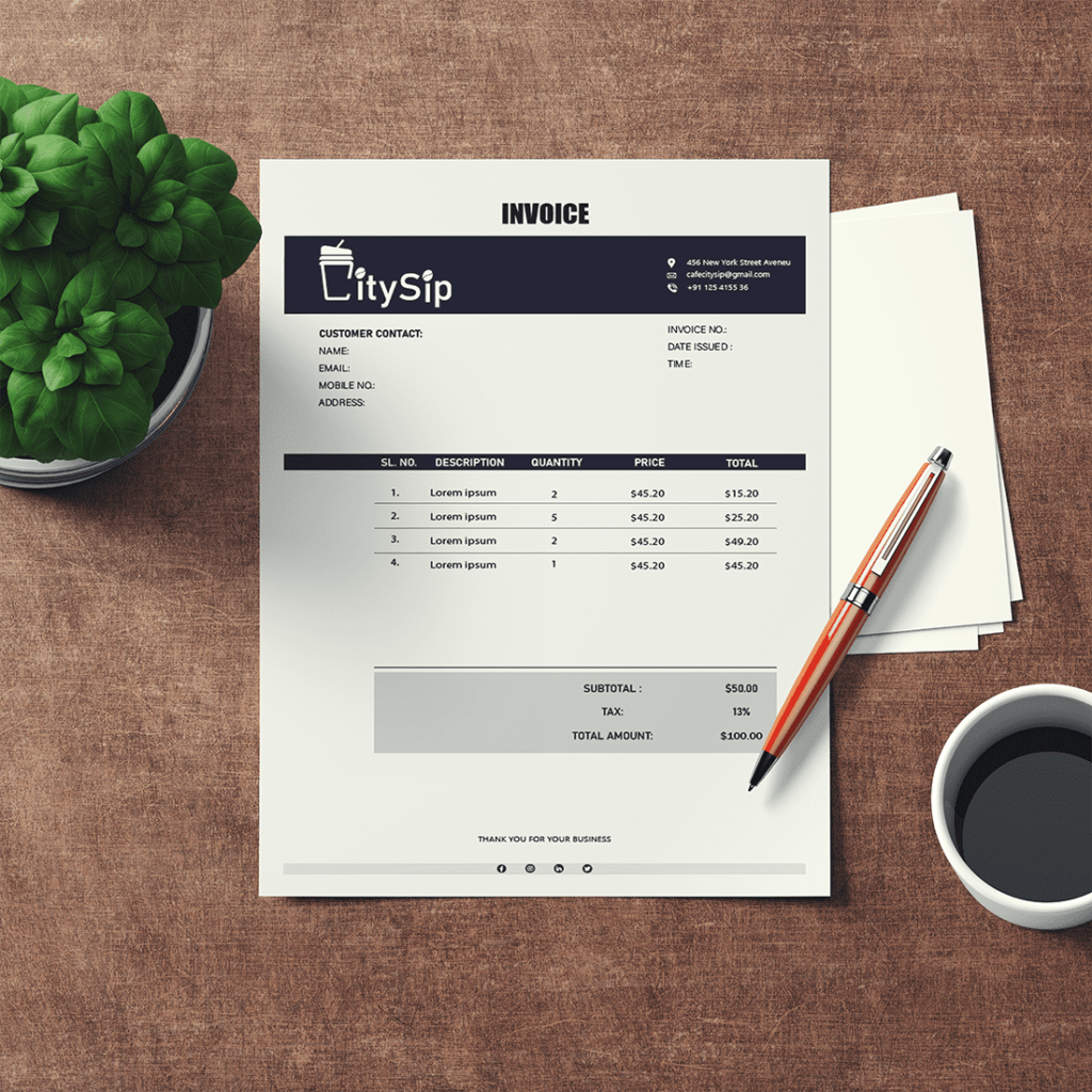 INVOICE DESIGN TEMPLATE - MasterBundles