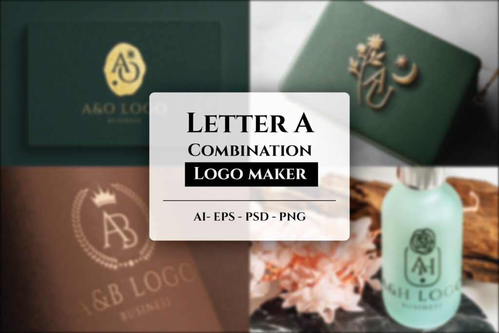Letter A Combination Logo Maker Pack - MasterBundles