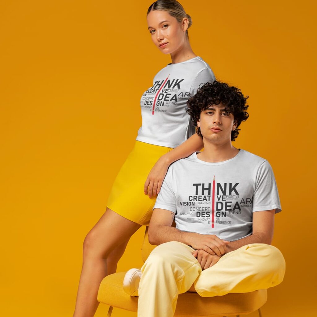 Typography (Think Creative be positive) Abstract-T Shirt-Design ...