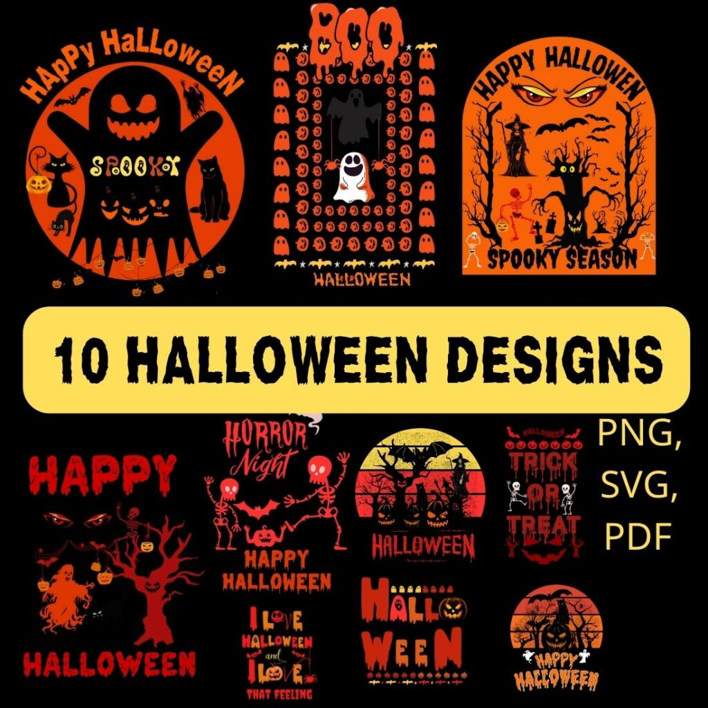 10 Halloween Designs Bundle - MasterBundles