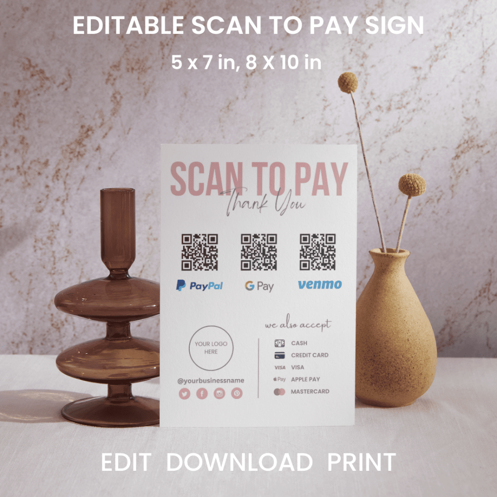 2 x Editable Scan to Pay Cards - MasterBundles