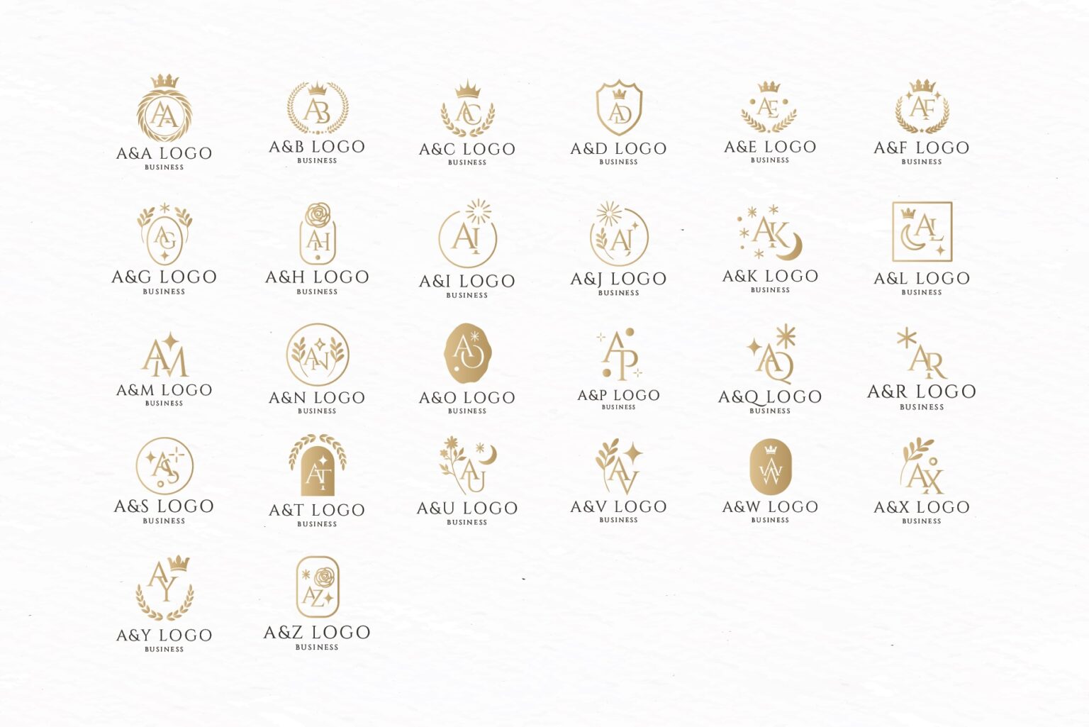 Letter A Combination Logo Maker Pack - MasterBundles