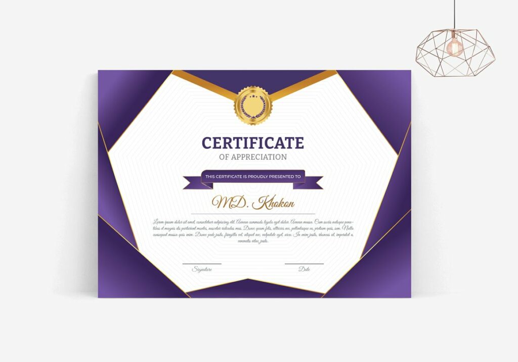 Modern Creative Certificate Design - MasterBundles