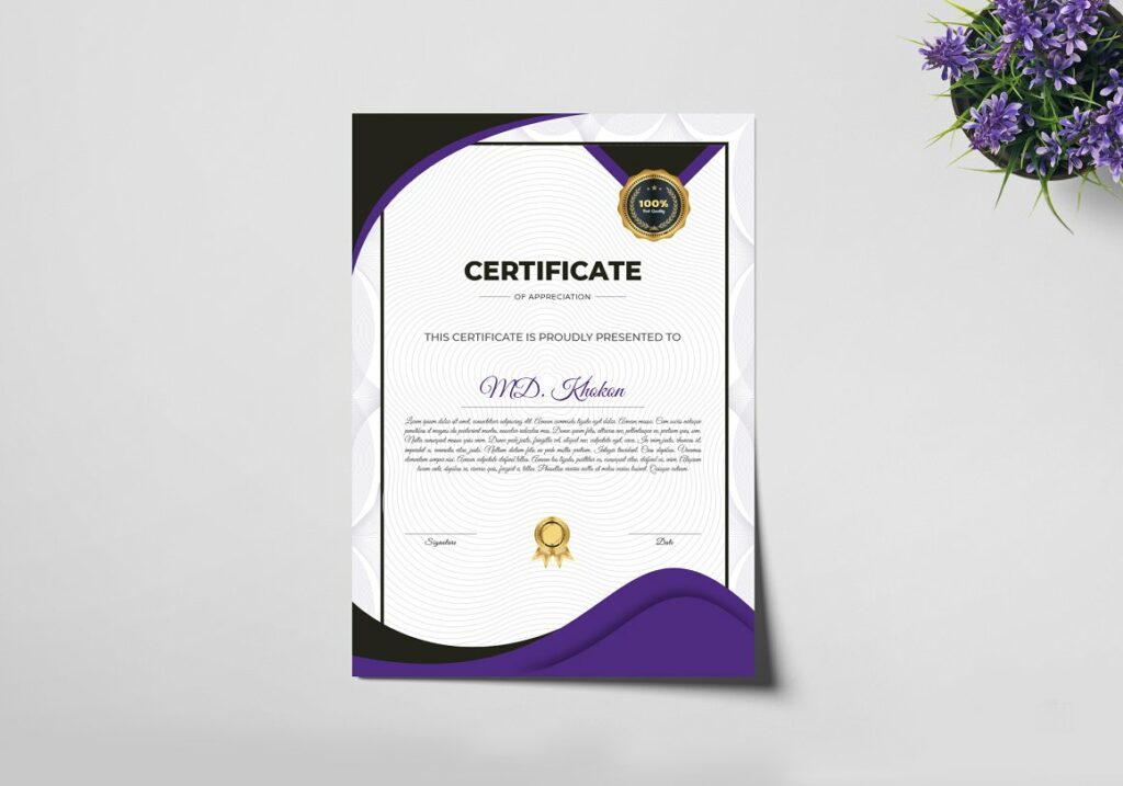 Modern Creative Certificate Design - MasterBundles