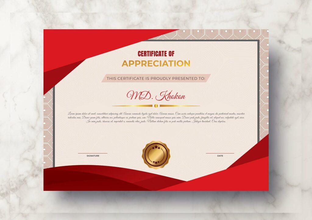 Modern Creative Certificate Design - MasterBundles