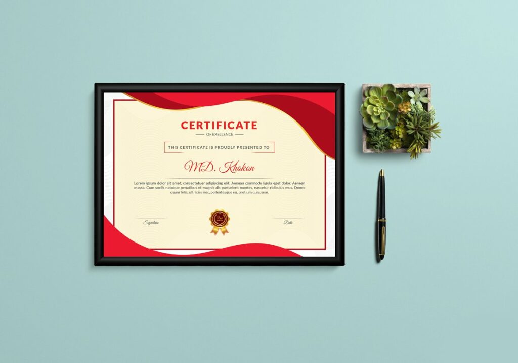 Creative Certificate Design Template - MasterBundles