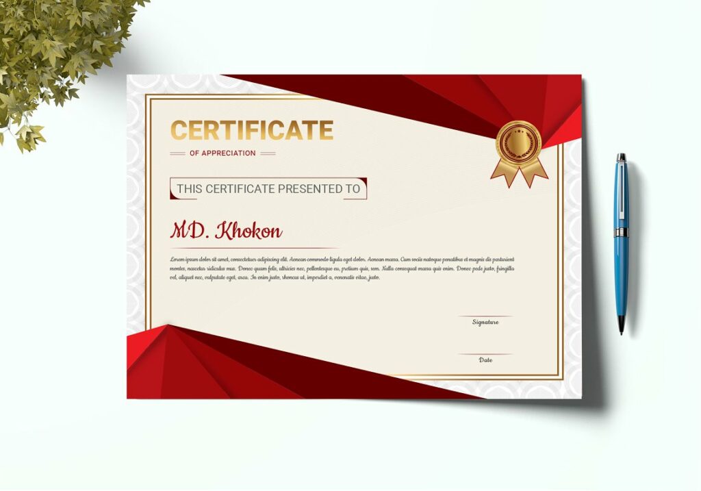 Professional Diploma Certificate V-30 - MasterBundles