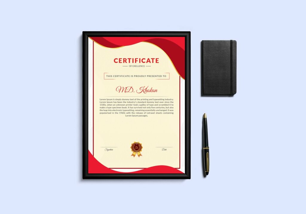 Creative Certificate Design Template - MasterBundles